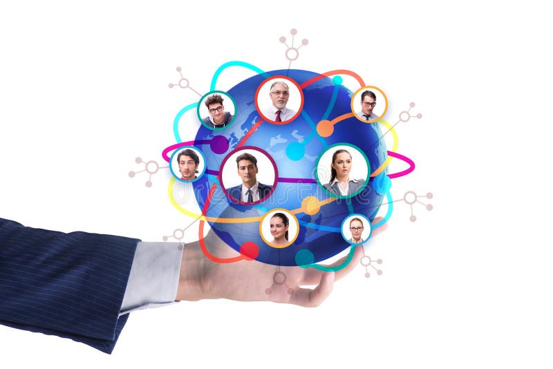 Social Networking Concept with People Stock Photo - Image of multimedia ...