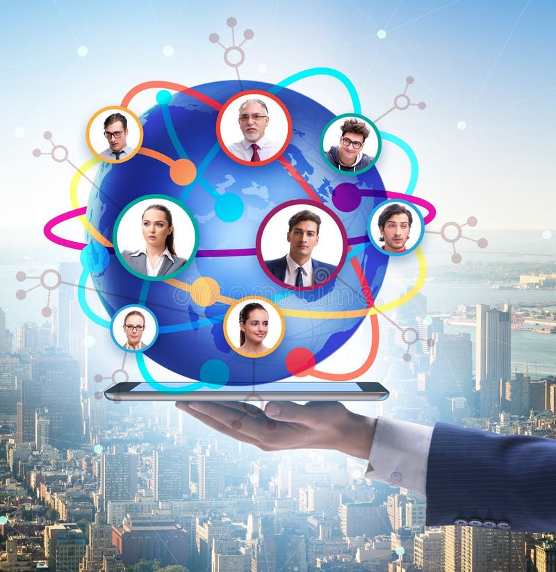 Social Networking Concept with People Stock Image - Image of ...