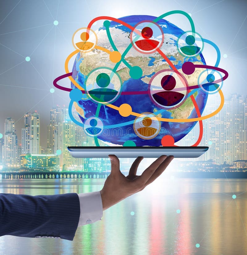 Social Networking Concept with People Stock Photo - Image of friendship ...