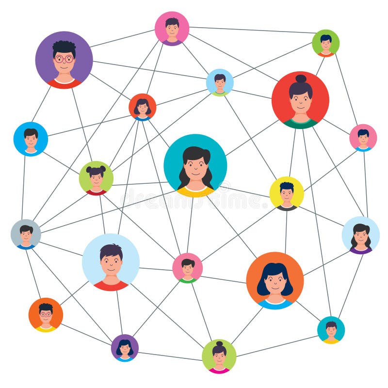 Social Networking and Connection between People Stock Vector ... Social Networking and Connection between People Stock Vector ...
