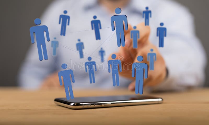 A Social Networking Illustration Team Group Stock Image - Image of help ...