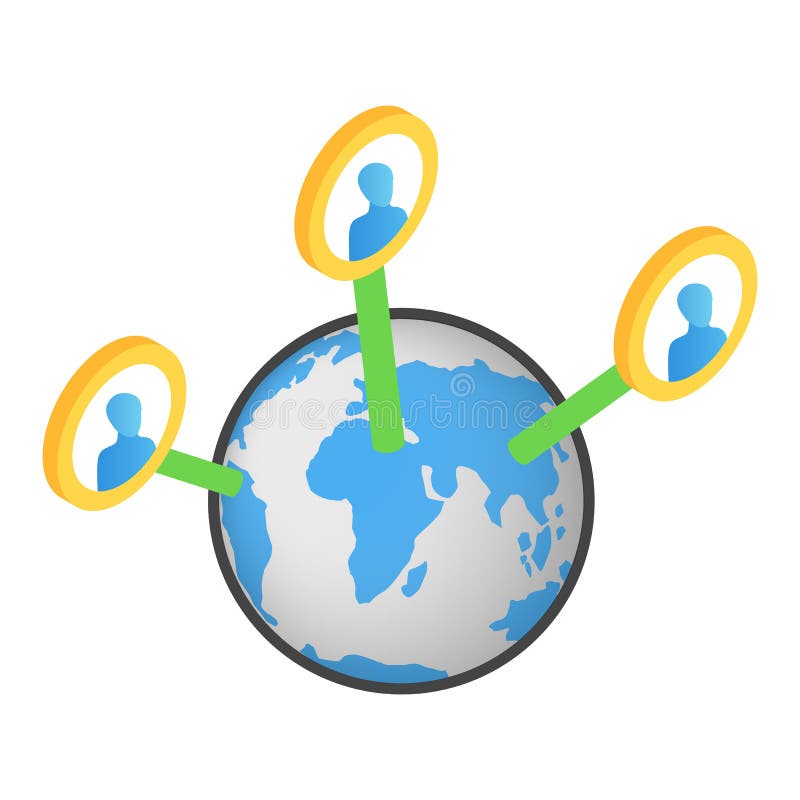 Social Networking Isometric Icon Stock Vector - Illustration of ...