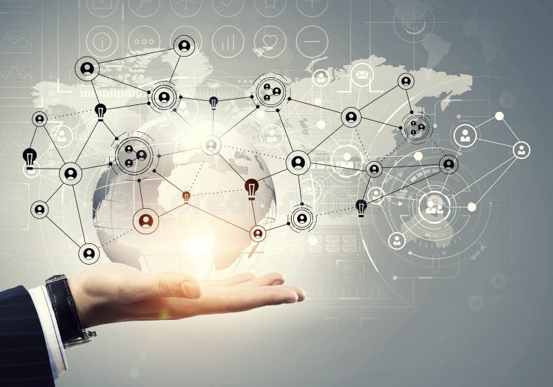 Social Networking Scheme . 3D Render Stock Image - Image of businessman ...