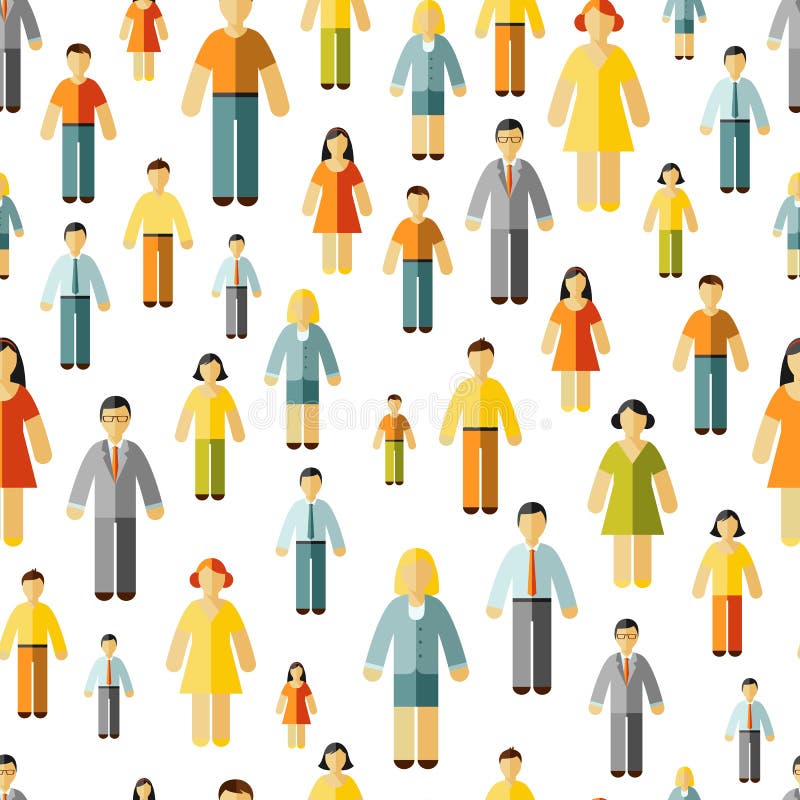 Social Networking Seamless Pattern Stock Vector - Illustration of group ...