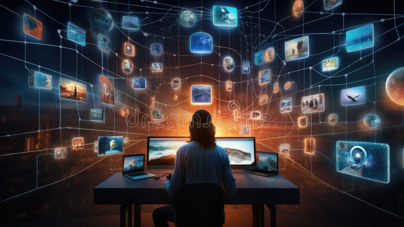 Social Networking Services, Streaming Videos. the Image Signifies the ...