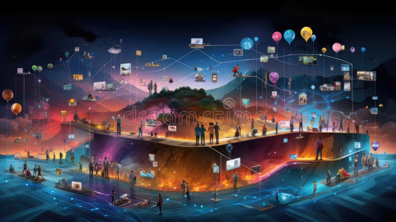 Social Networking Services, Streaming Videos. the Image Signifies the ...