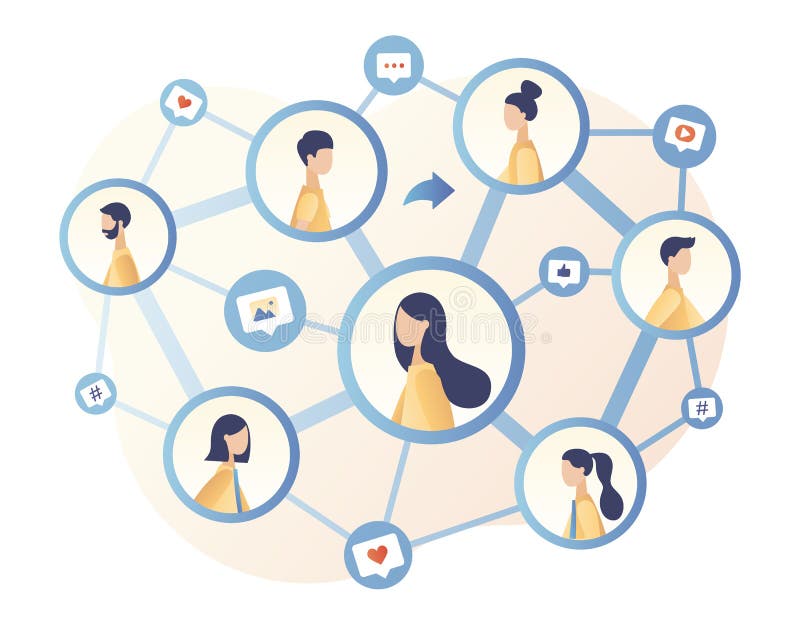 Social Networking. Share Concept. Social Media Stock Vector ...