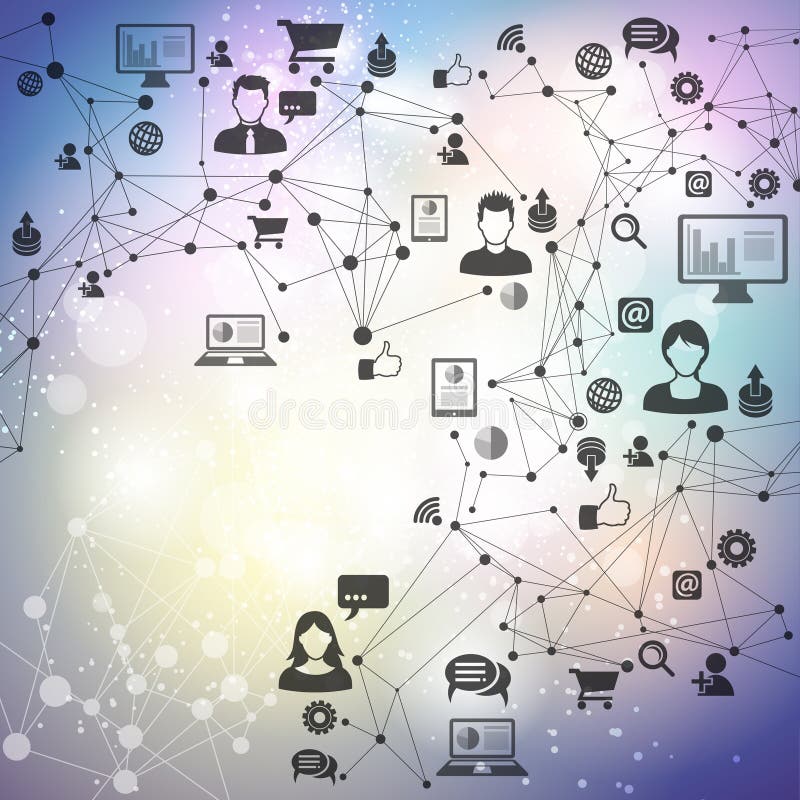 Social Networking Technology Background Stock Vector - Illustration of ...