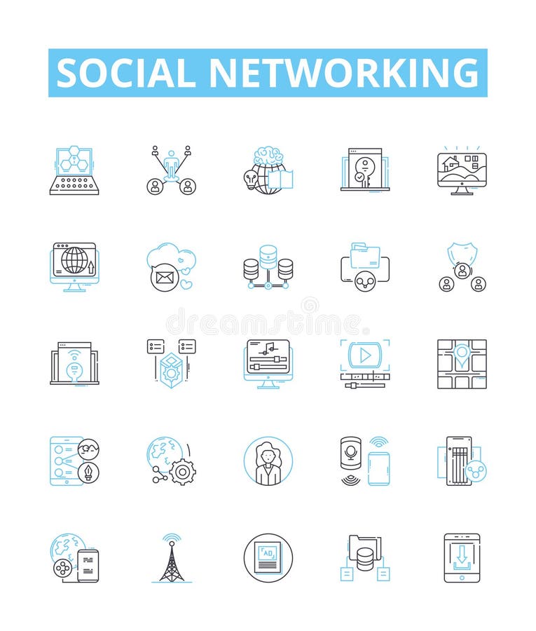 Networking Vector Line Icons Set. Networking, LAN, WAN, WiFi, Routers ...