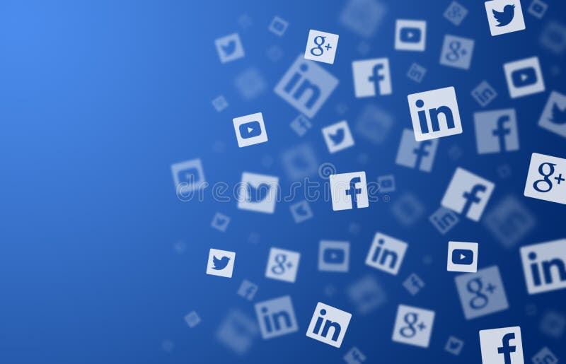 Social networks background editorial photography. Illustration of icons ...