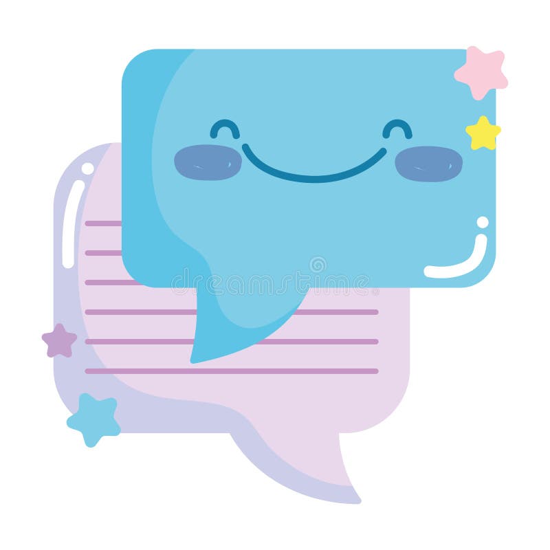 Social Networks Cartoon Message Speech Bubble Icon Stock Vector ...