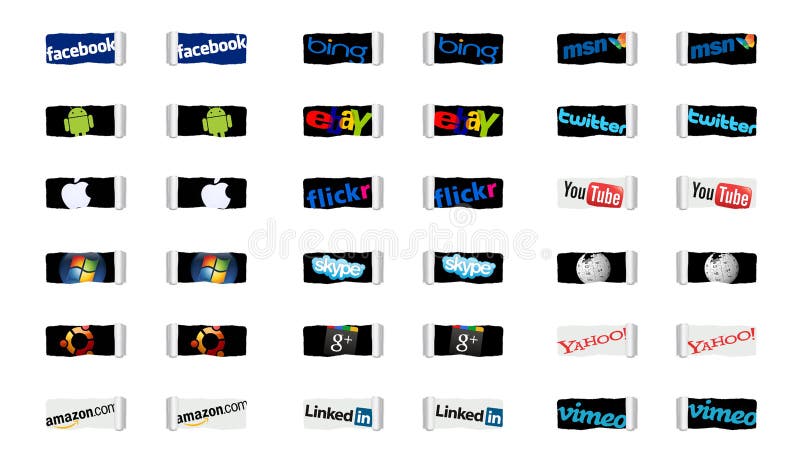 Famous Internet Logos Stock Illustrations – 137 Famous Internet Logos ...