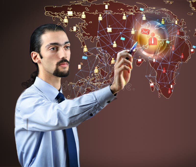 Social Networks and Online Interactions Concept Stock Photo - Image of ...