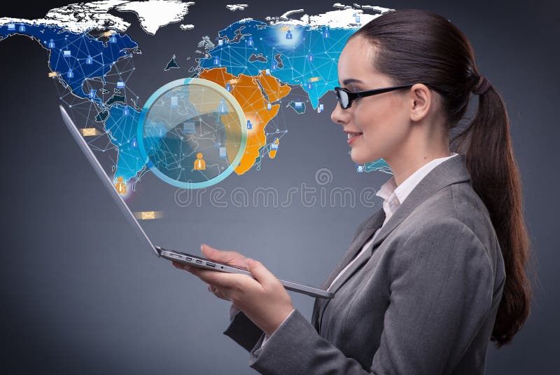 The Social Networks and Online Interactions Concept Stock Photo - Image ...