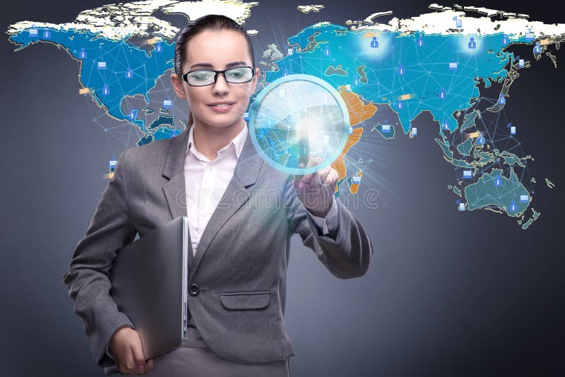 The Social Networks and Online Interactions Concept Stock Illustration ...