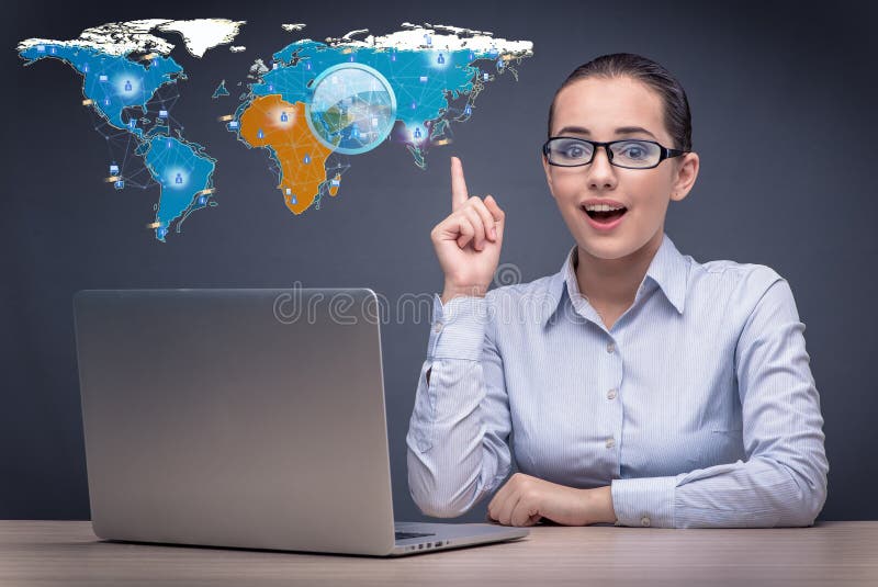 The Social Networks and Online Interactions Concept Stock Image - Image ...