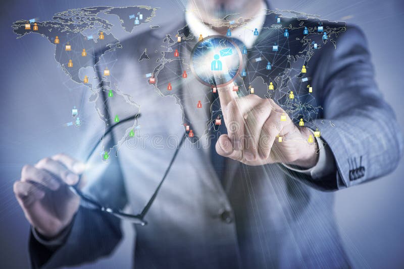 The Social Networks and Online Interactions Concept Stock Photo - Image ...