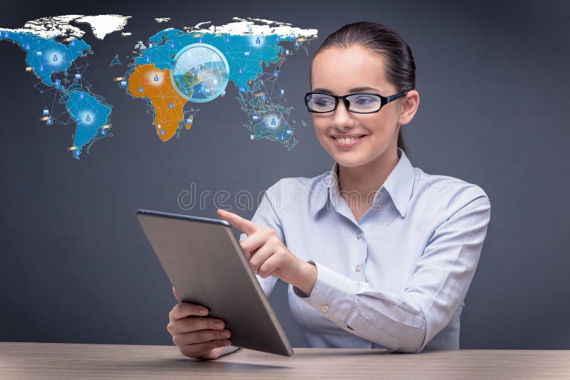 The Social Networks and Online Interactions Concept Stock Image - Image ...