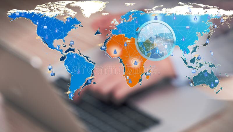 Social Networks and Online Interactions Concept Stock Photo - Image of ...