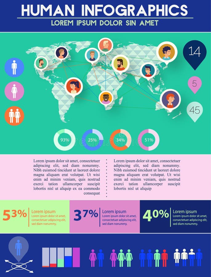Social Networks Users Infographics Stock Vector - Illustration of ...
