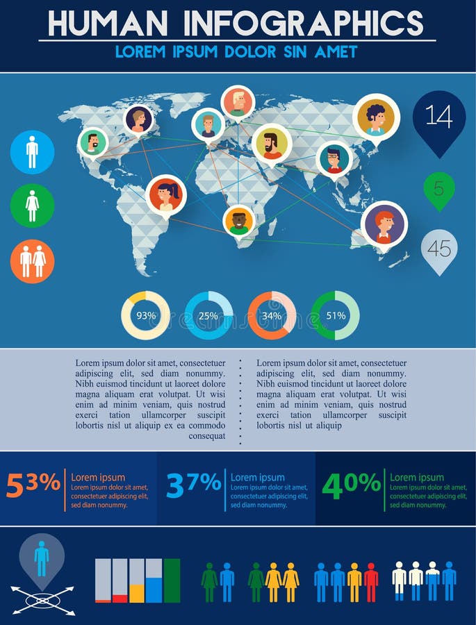 Social Networks Users Infographics Stock Vector - Illustration of ...