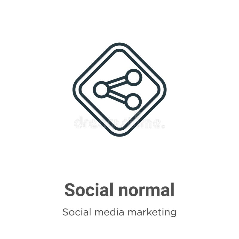 Social Normal Icon Vector Sign and Symbol Isolated on White Back Stock ...