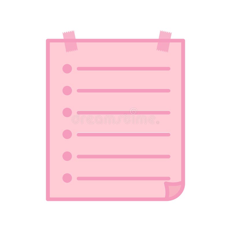 Pastel Pink Note Paper with To-Do List for Organization Stock ...