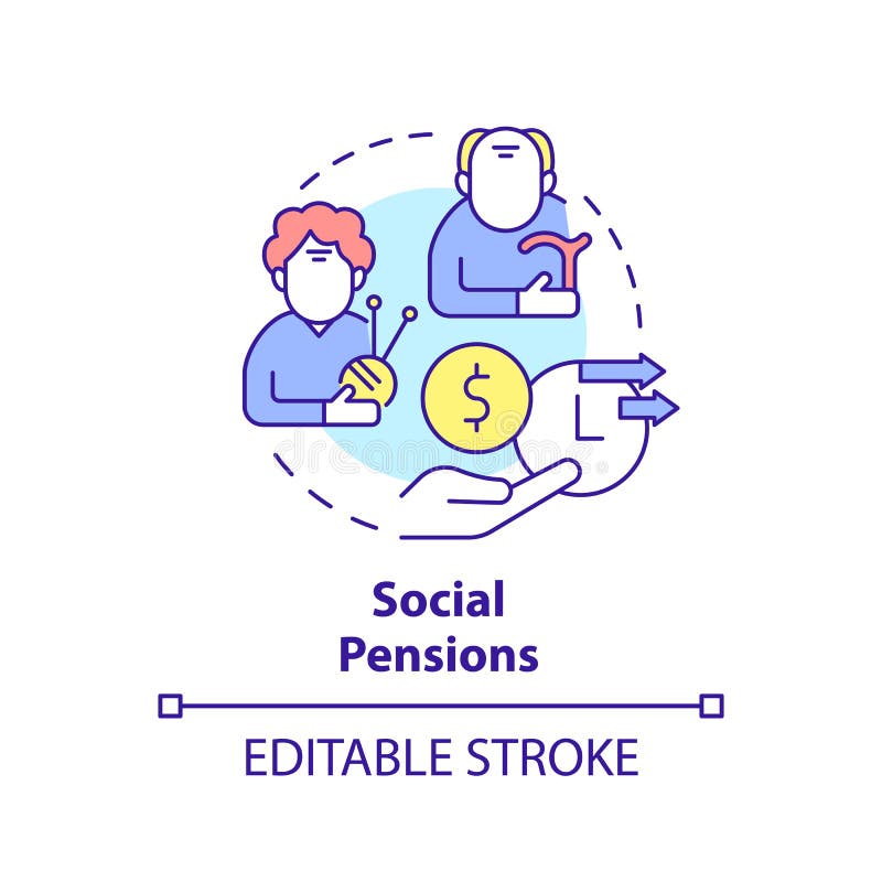 Social Pensions Concept Icon Stock Vector - Illustration of benefit ... Social Pensions Concept Icon Stock Vector - Illustration of benefit ...