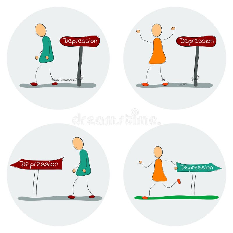 Social Phobia Get Away from All Eyes Stock Illustration - Illustration ...