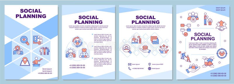 Social Planning Brochure Template Stock Image - Image of activism ...