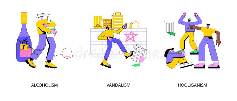 Social Problems Abstract Concept Vector Illustrations. Stock Vector ...