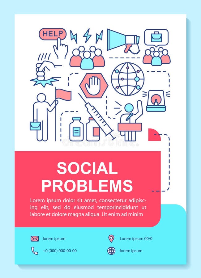 Social Problems, Issues Poster Template Layout. Social Disorganization ...
