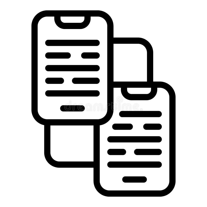 Social Project Papers Icon, Outline Style Stock Vector - Illustration ...