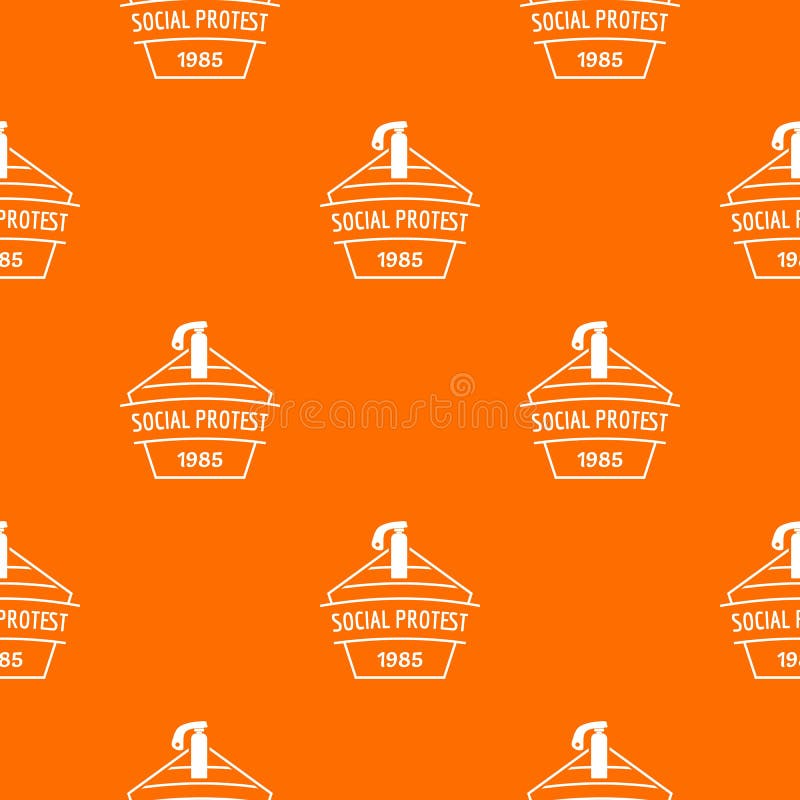 Social Protest Riot Pattern Vector Orange Stock Vector - Illustration ...