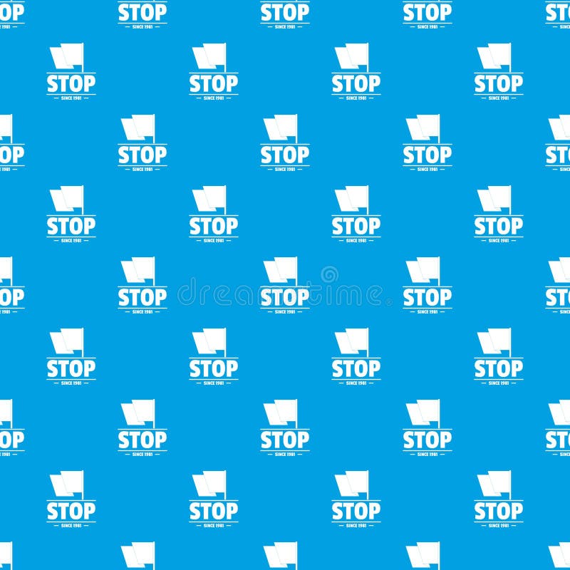 Social Protest Stop Pattern Vector Seamless Blue Stock Vector ...
