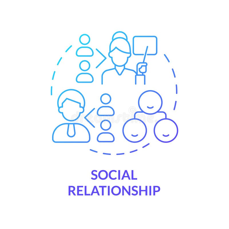 Social Relationship Blue Gradient Concept Icon Stock Vector ... Social Relationship Blue Gradient Concept Icon Stock Vector ...