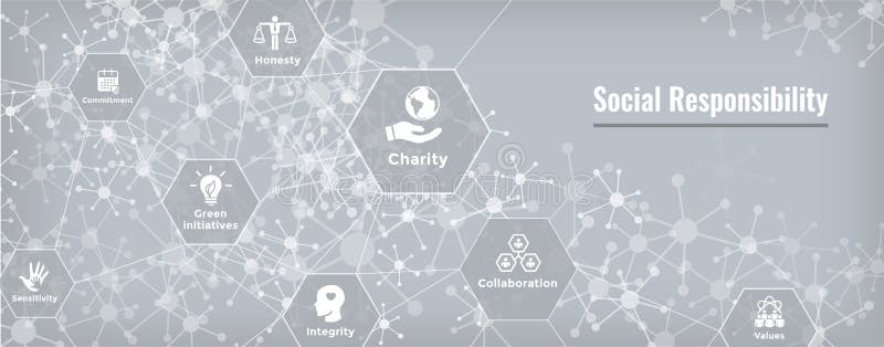 Social Responsibility Web Banner Icon Set and Web Header Banner Stock ...