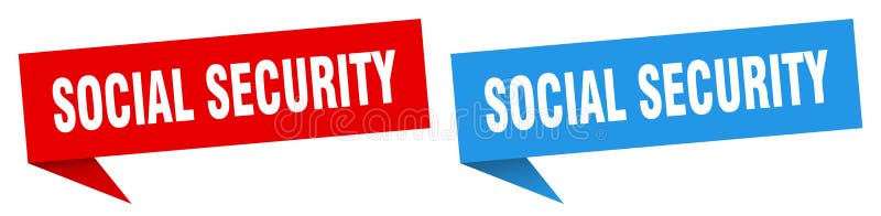 Social Security Banner. Social Security Speech Bubble Label Set Stock ...