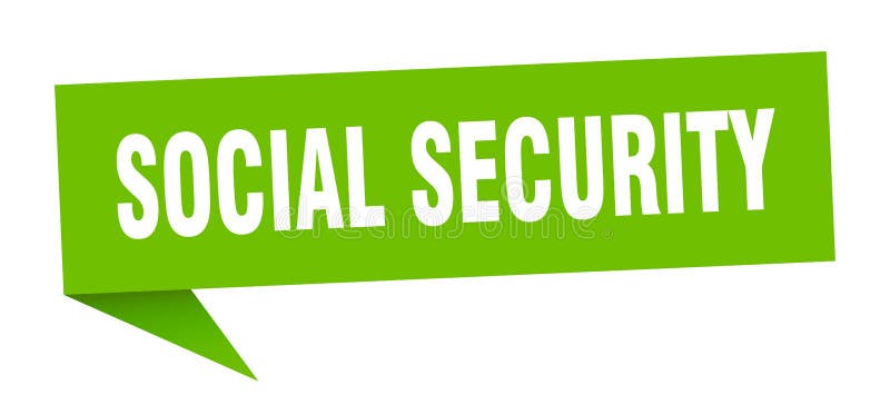 Social Security Banner. Social Security Speech Bubble Stock Vector ...