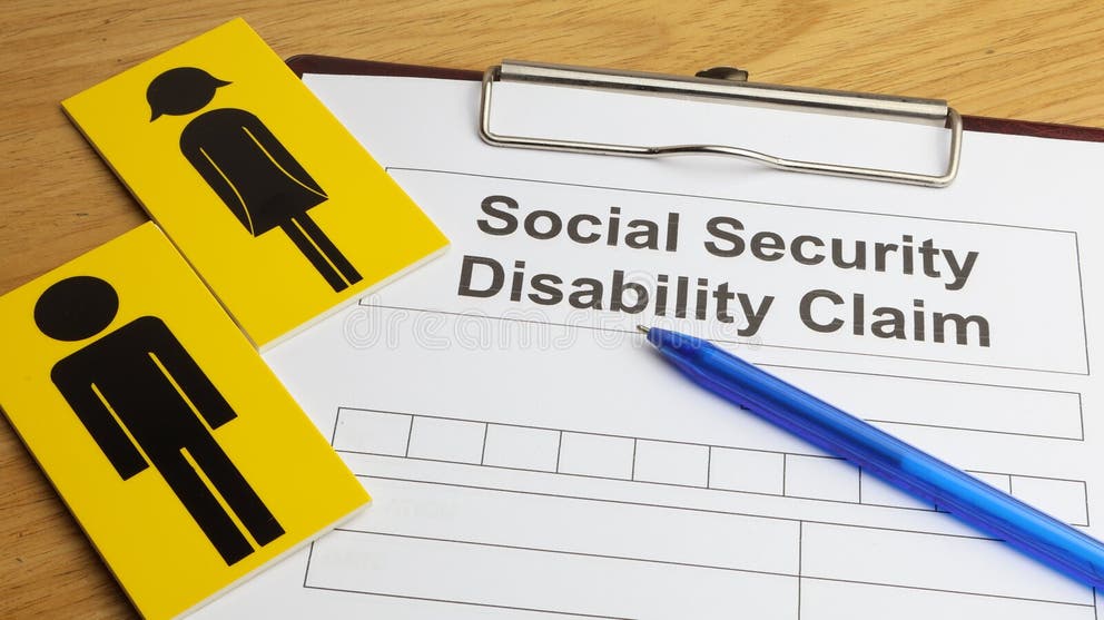 Social Security Disability Claim with Registration Form Stock Image ...