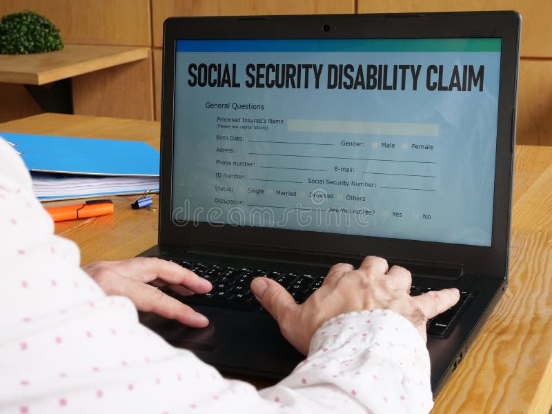 Social Security Disability Claim is Shown Using the Text Stock Image ...