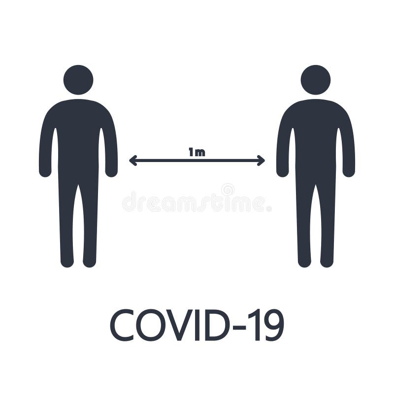 Social Security. Distance Icon is 1 Meter Stock Vector - Illustration ...