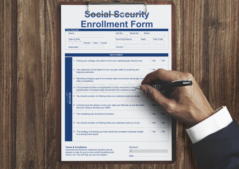 Enrollment form stock image. Image of social, medical - 32852799