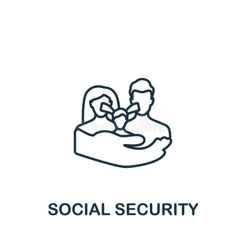 Social Security Icon. Monochrome Simple Recruitment Icon for Templates ...