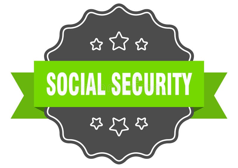 Social Security Label. Social Security Isolated Seal. Sticker. Sign ...