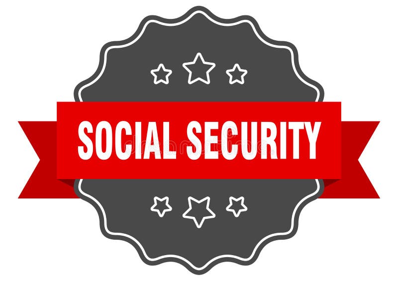 Social Security Label. Social Security Isolated Seal. Sticker. Sign ...