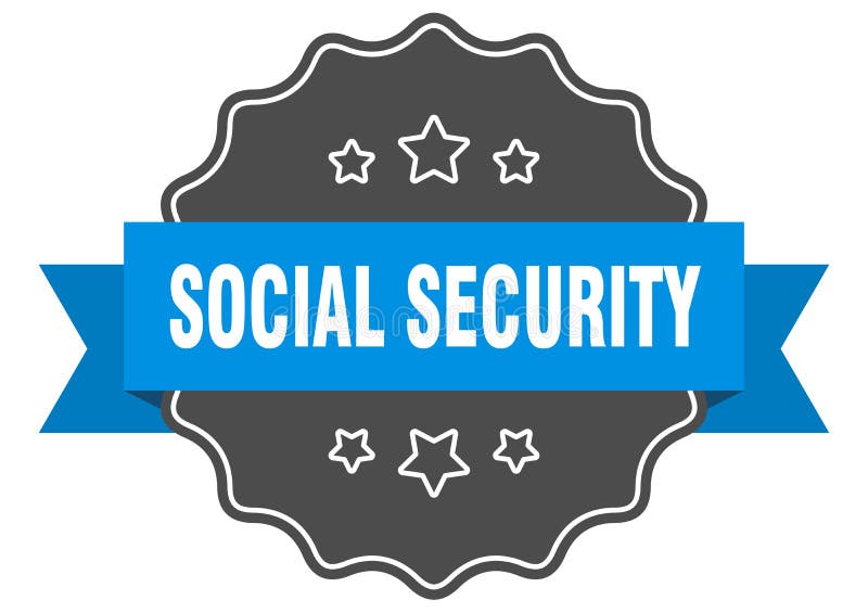 Social Security Banner Template. Ribbon Label Sign. Sticker Stock ...