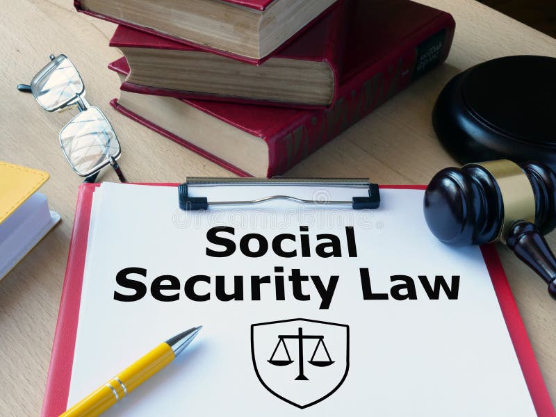Social Security Law is Shown Using the Text Stock Image - Image of ...