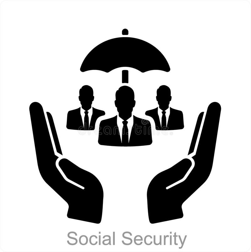 Social Security and People Icon Concept Stock Illustration ...