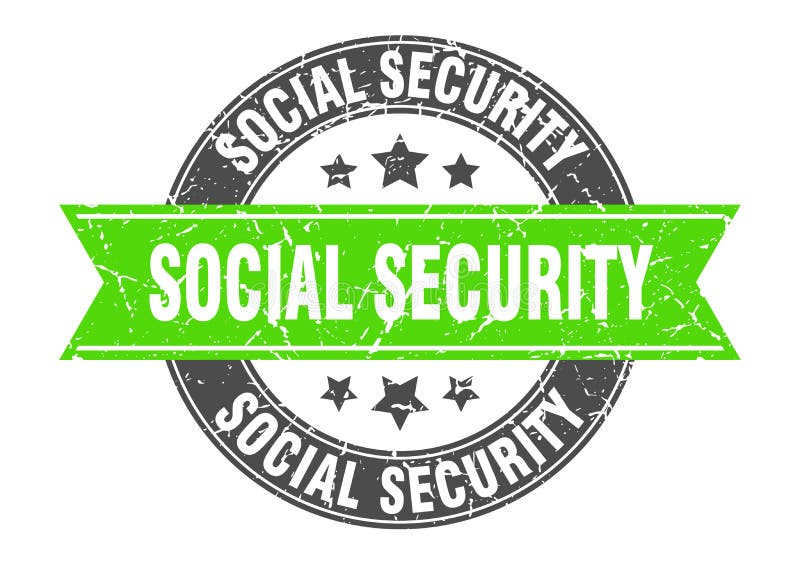 Social Security Banner Template. Ribbon Label Sign. Sticker Stock ...